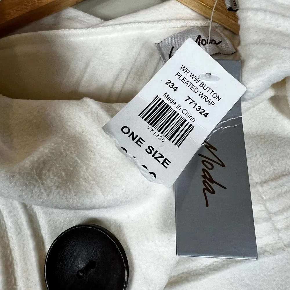 Le Moda | Sweaters | Nwt Le Moda Button Pleated Wrap Asymmetrical ...